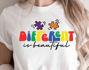 Autism Different is Beautiful Svg File, Autism Svg, Autism Awareness ...