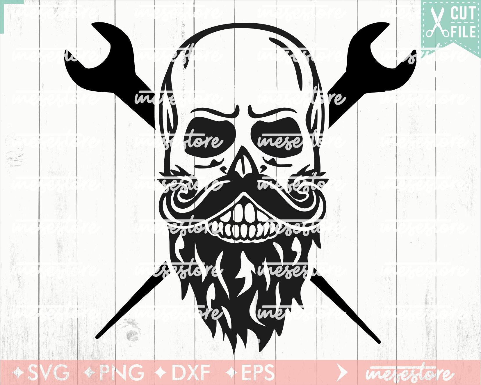 Ironworker SVG File Ironworker Skull With Beard SVG File Svg - Etsy