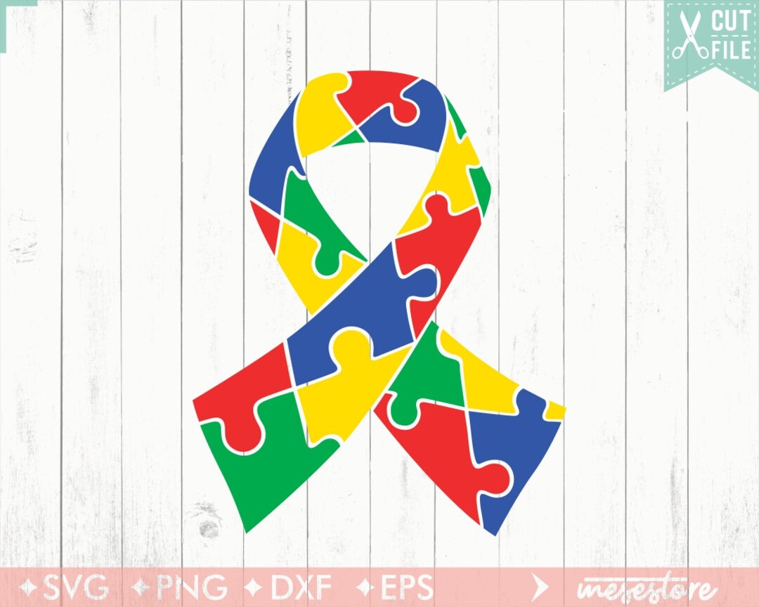 Autism Ribbon Svg, Autism Svg, Ribbon Svg, Autism Cut File, Autism ...