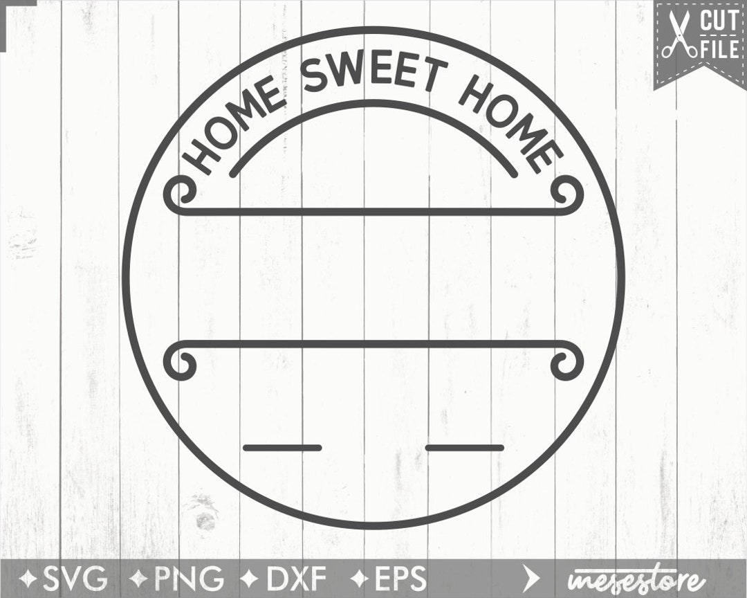 Zip Code Frame SVG, Home Sweet Home Svg, Round Home Cut File, Farmhouse ...