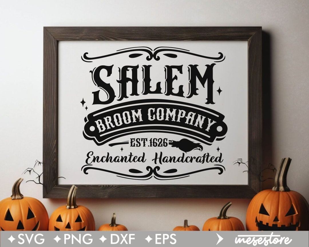 Salem Broom Company Svg Halloween Svg Witches Broom SVG - Etsy