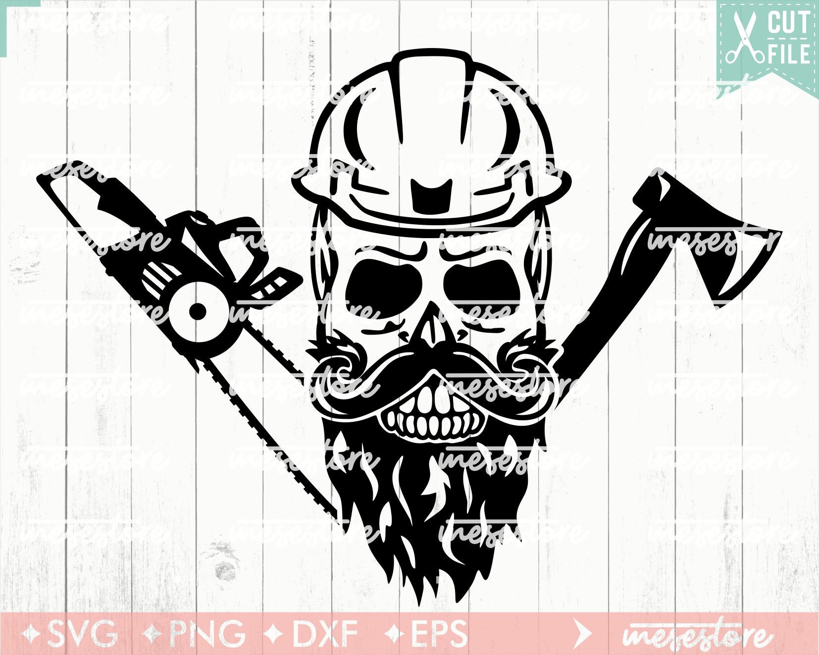 Logging Skull SVG File Logger Skull With Hard Hat SVG Svg - Etsy Australia