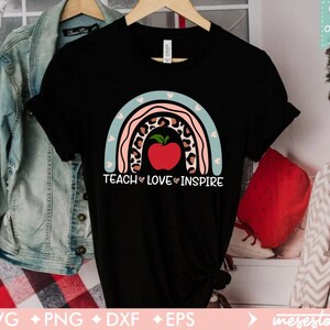 Teacher Rainbow Svg File, Teacher Png File, Svg Dxf Eps Png Files for ...