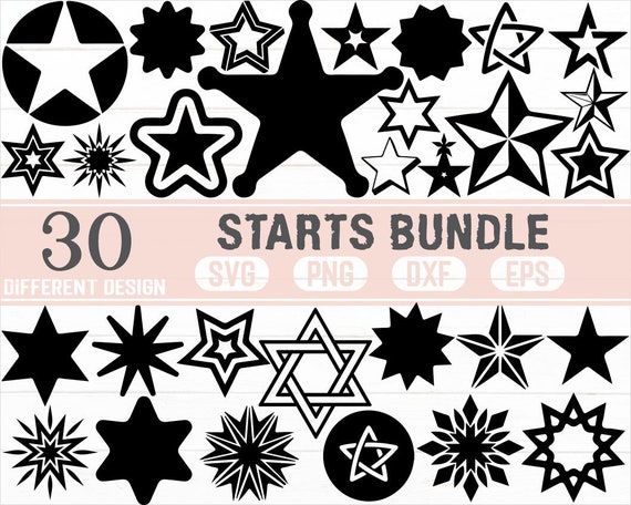 cut file png eps dxf jpg pdf Downloads Star Shape Clipart Cricut ...