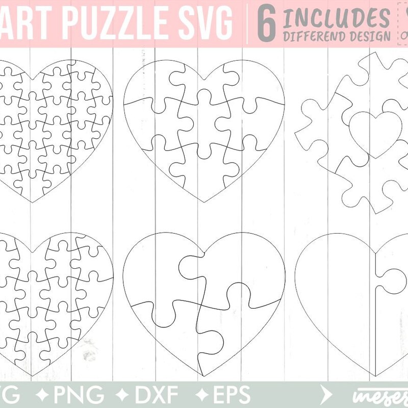 Heart Shaped Puzzle - Etsy