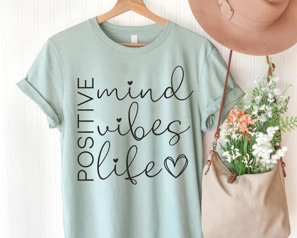 Positive Mind Positive Vibes Positive Life SVG Svg Dxf Eps | Etsy