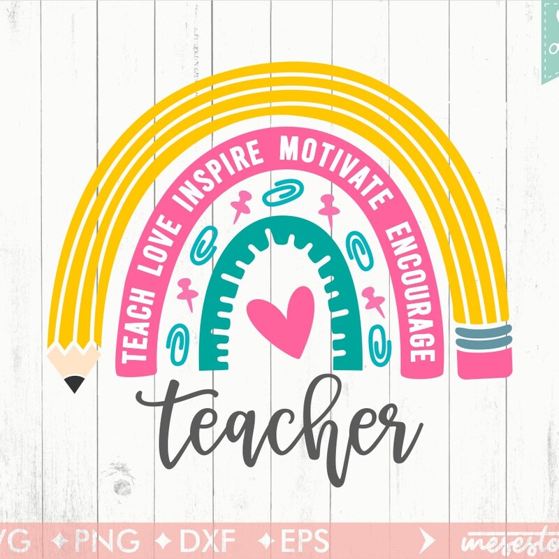 Rainbow Teacher - Etsy