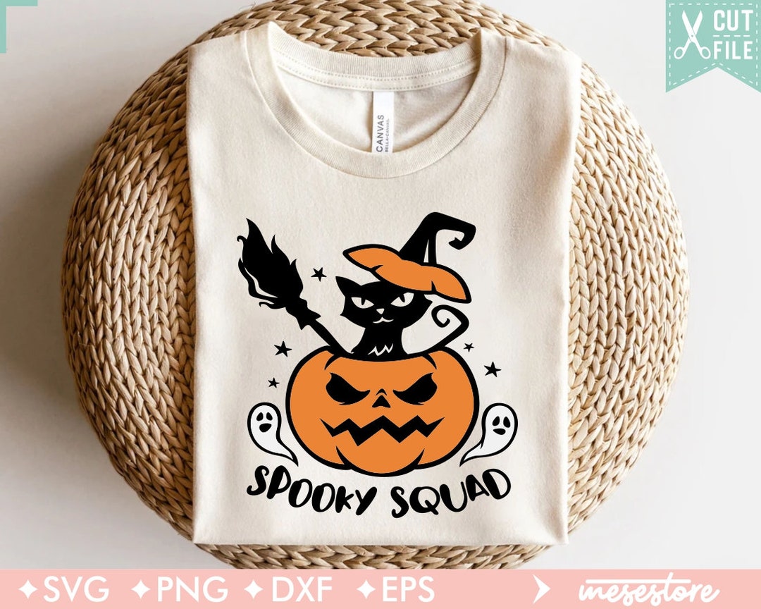 The Boo Squad Svg, Cute Halloween Svg, Spooky Vibes Svg, Halloween ...