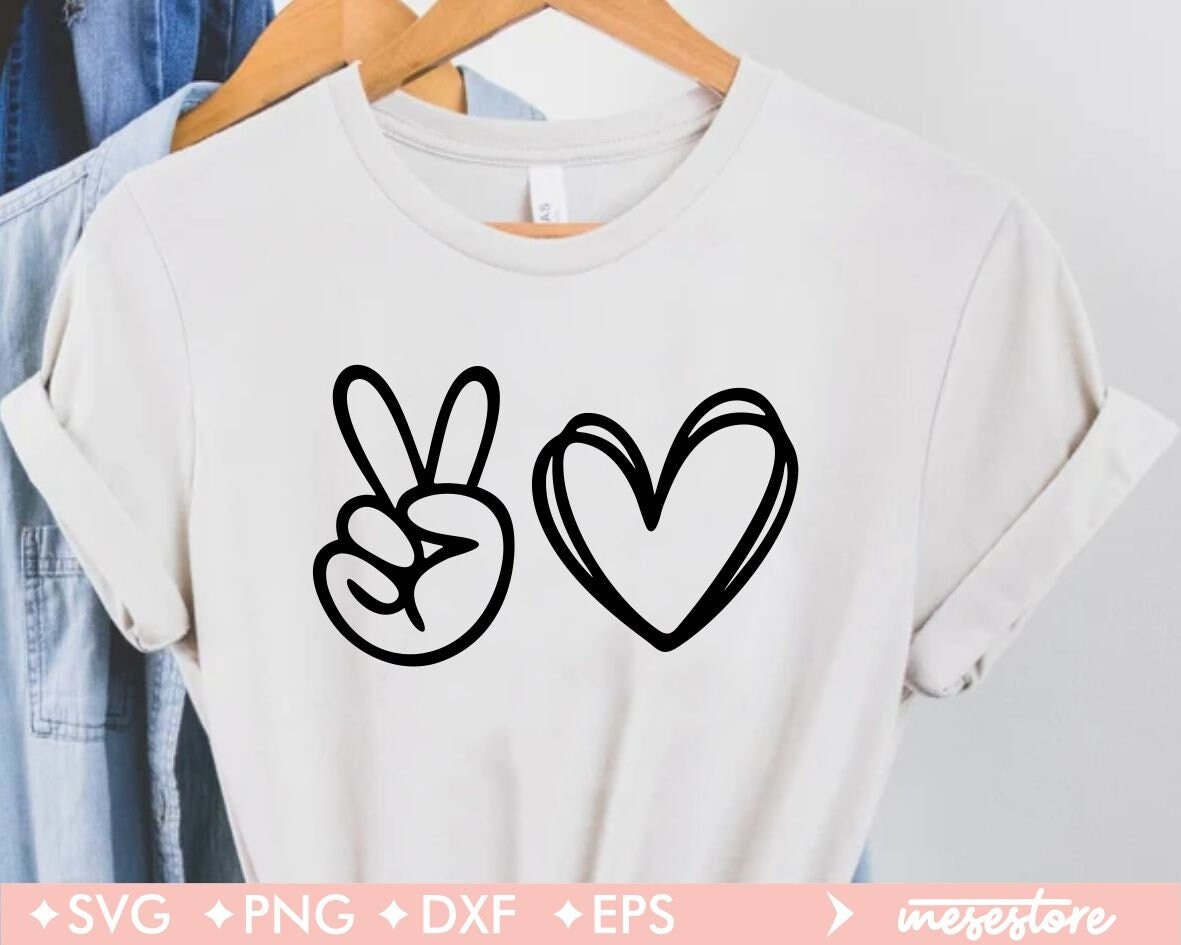 Peace and Love SVG File Peace Love Svg Peace Sign SVG Files - Etsy