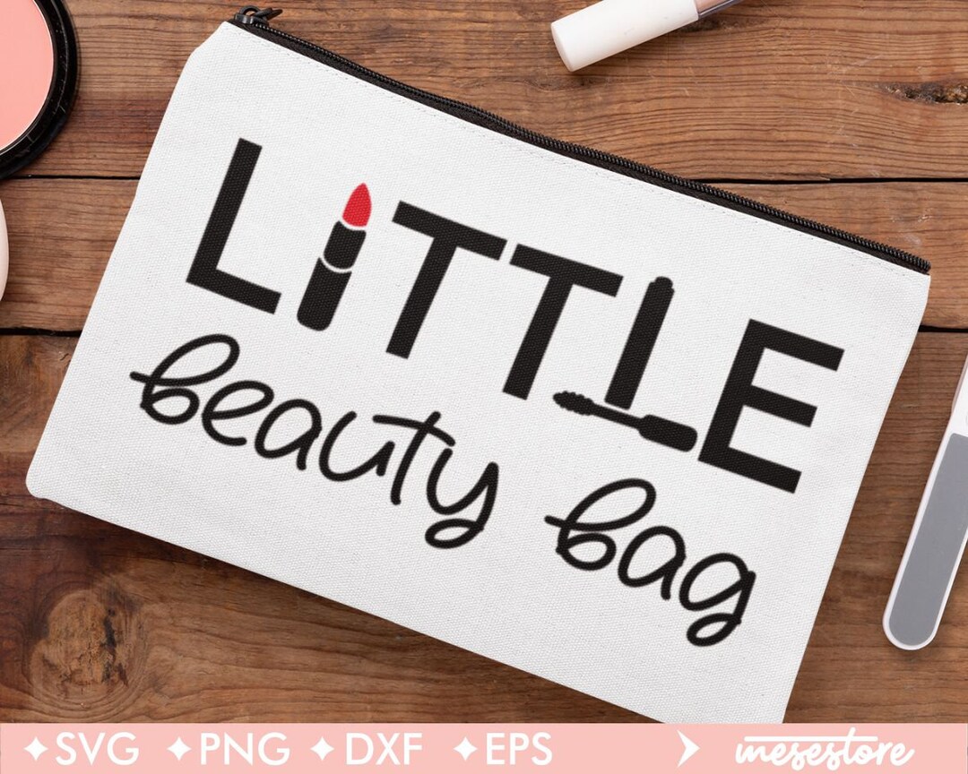 Little Beauty Bag Svg File, Makeup Bag Svg, Svg Dxf Eps Png Files for ...