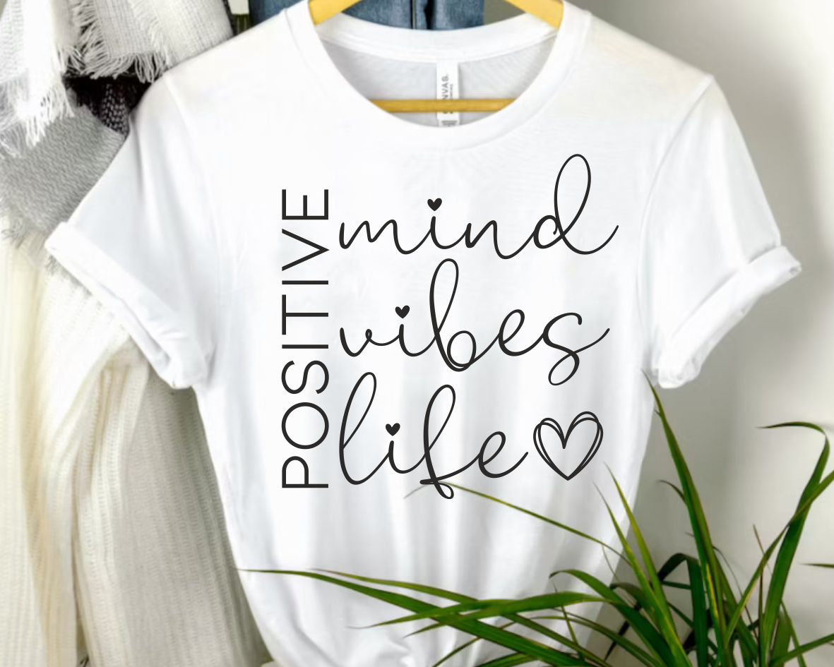 Positive Mind Positive Vibes Positive Life SVG Svg Dxf Eps | Etsy