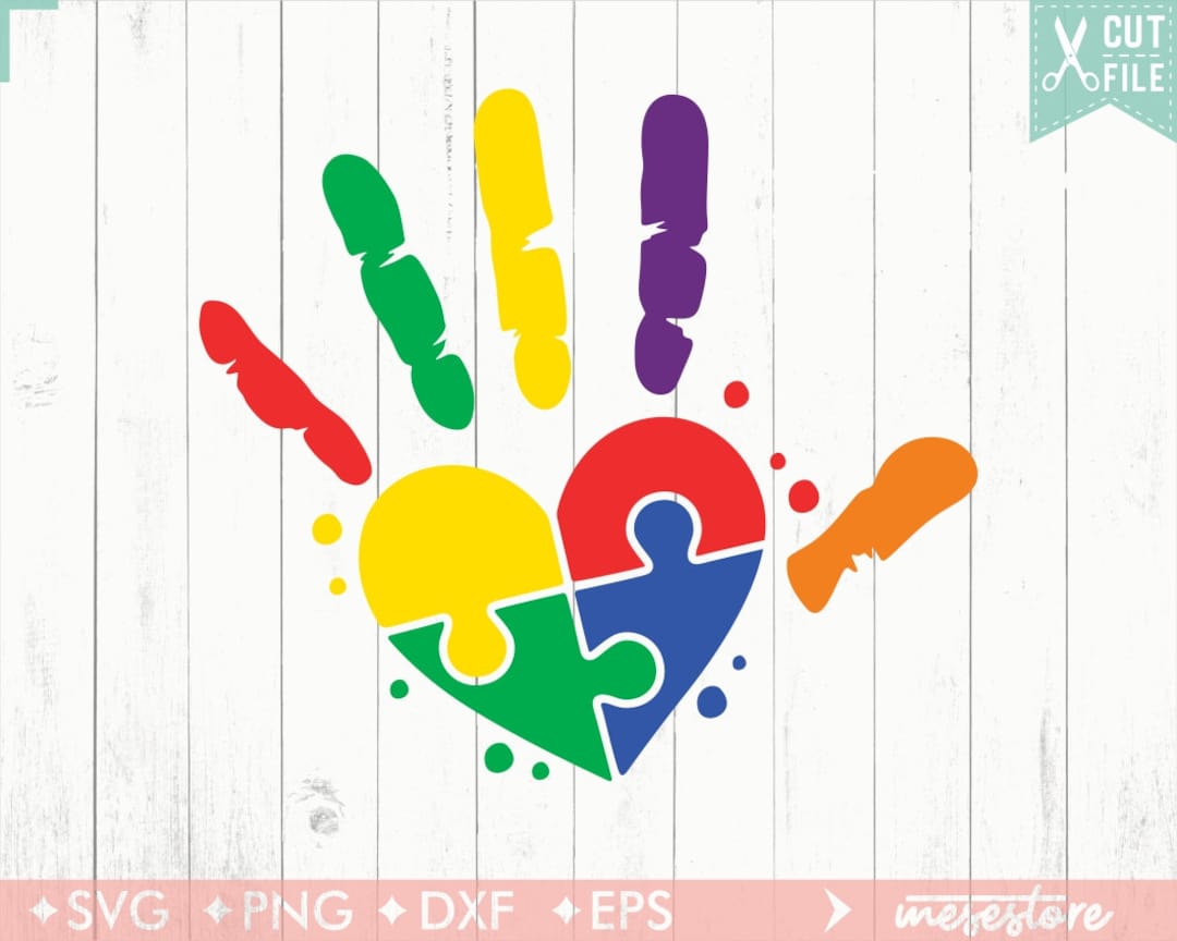 Autism Hand Print Svg, Autism Awareness Svg, Autism Svg, April Svg ...