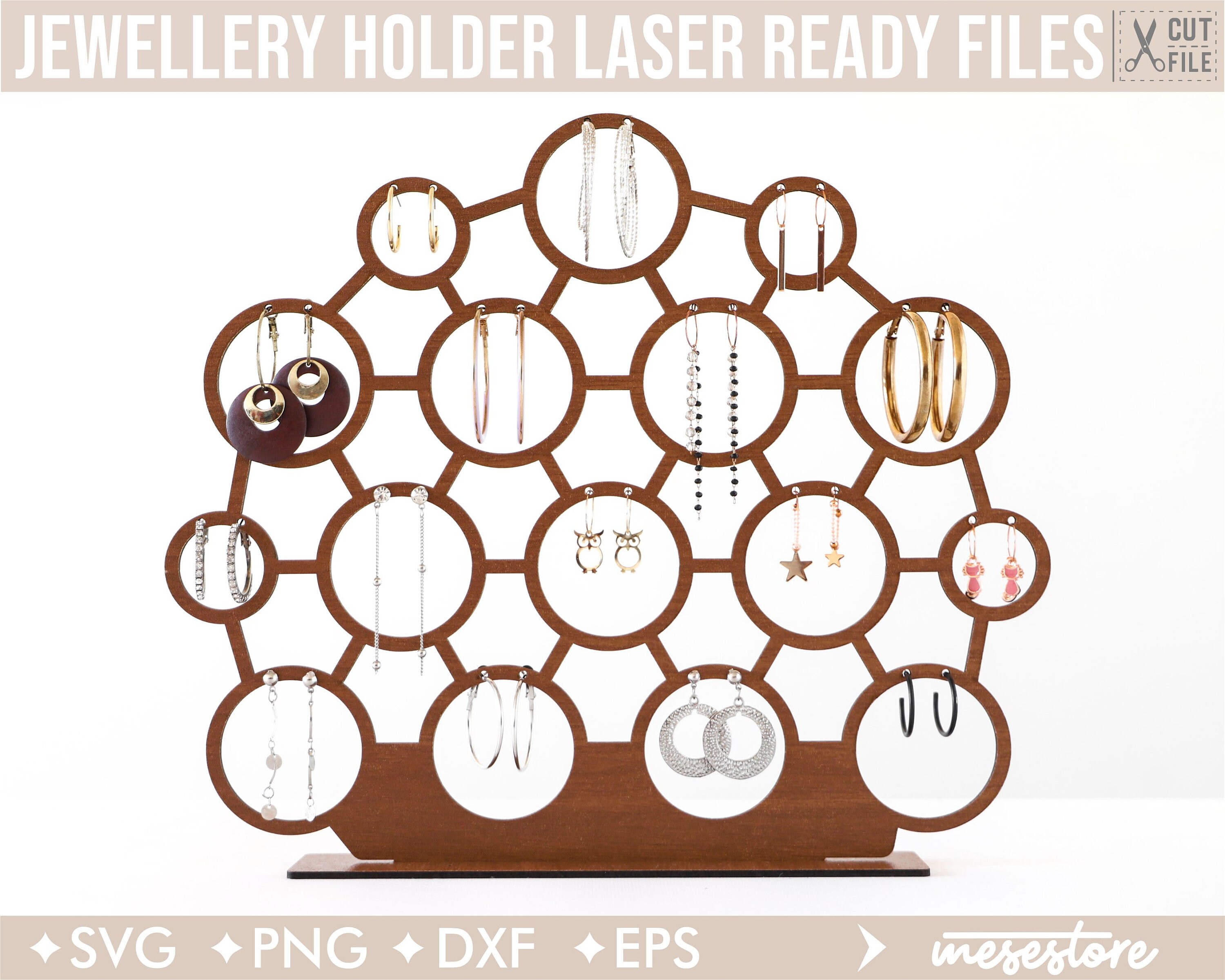 Jewellery Stand Laser Cut File Laser Cut Files Jewellery | Etsy