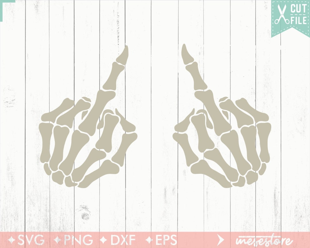 Skeleton Middle Finger Instant Download SVG, PNG, EPS, Dxf, Digital Download - Etsy