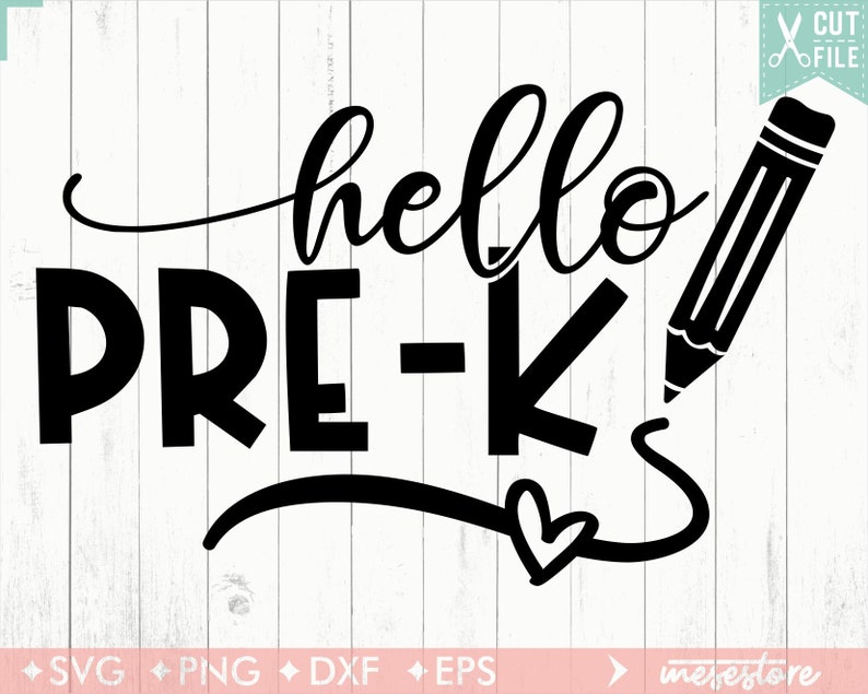 Pre-k Vibes SVG First Day of School Svg Hello Pre-k Svg - Etsy