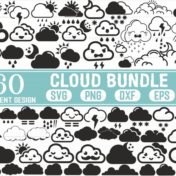 Cloud Silhouette - Etsy