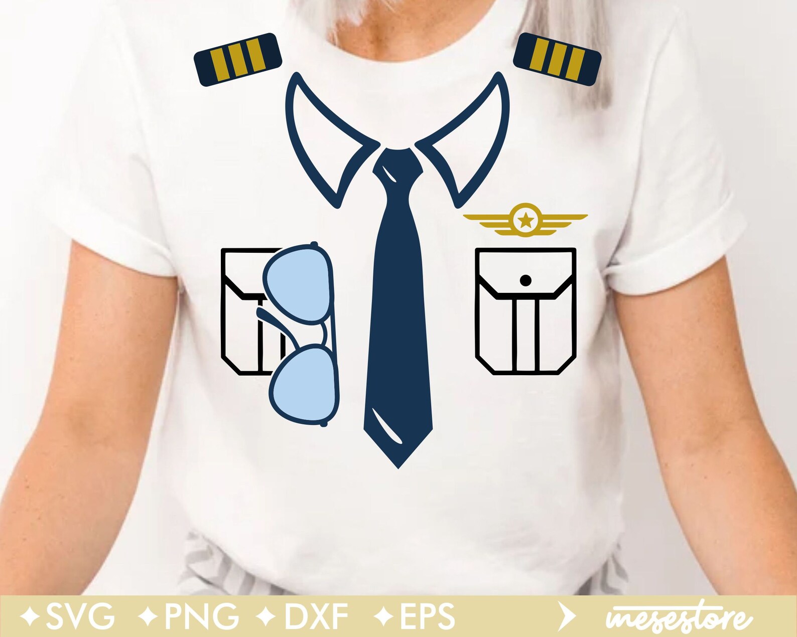 Pilot SVG Pilot Uniform Svg Pilot Costume Svg Svg Dxf Eps | Etsy Canada