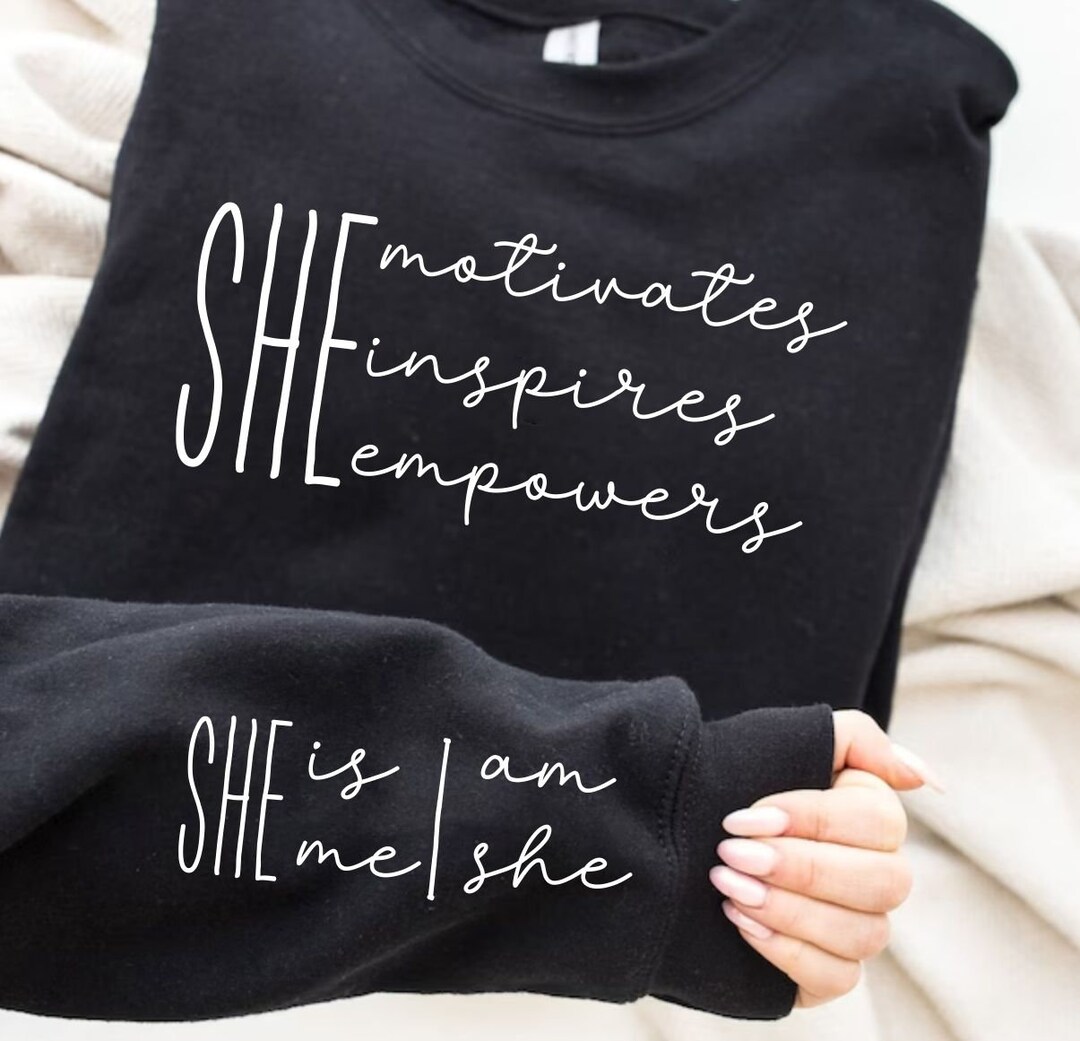 I Am She SVG, She Motivates Inspires Empowers Svg, She is Me Svg, She ...