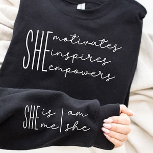 I Am She SVG, She Motivates Inspires Empowers Svg, She is Me Svg, She ...