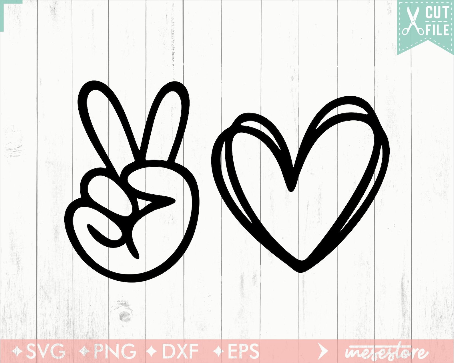 Peace and Love SVG File Peace Love Svg Peace Sign SVG Files - Etsy