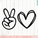 Peace and Love SVG File, Peace Love Svg, Peace Sign SVG Files for ...