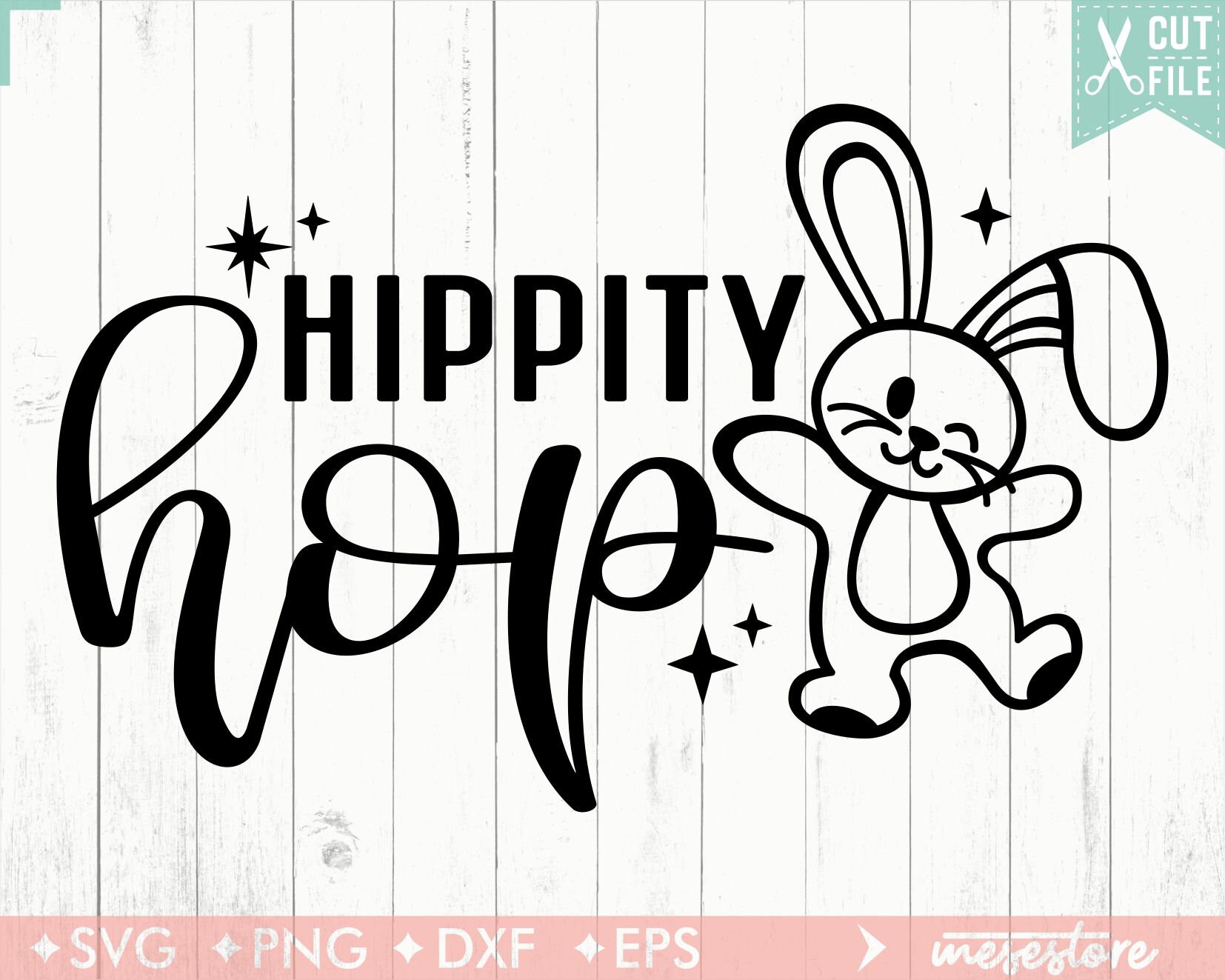Hippity Hop Svg File Happy Easter Svg Easter Bunny Svg Kids - Etsy