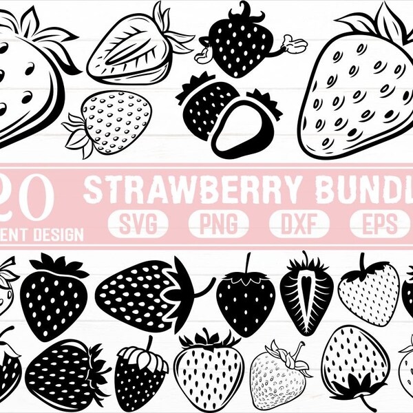 Strawberry Clipart - Etsy