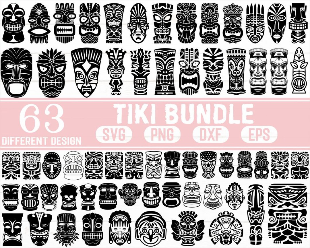 Buy TIKI SVG / Tiki Head Svg / Tribal Svg / Luau Svg/ Totem/ Tiki Mask ...