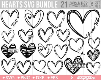 Heart SVG Bundle Valentines Day Svg Hearts Svg Love Svg Heart - Etsy