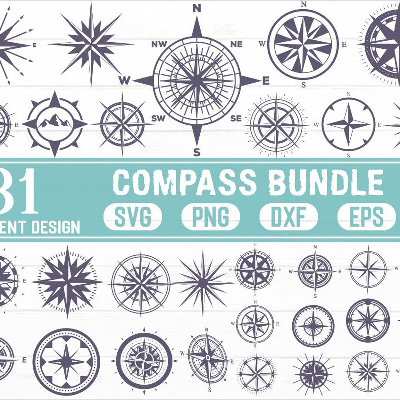 Compass Svg - Etsy