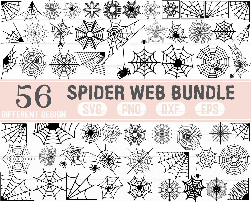 Spider Web SVG / Spiders and Spider Web SVG Files / Clipart | Etsy