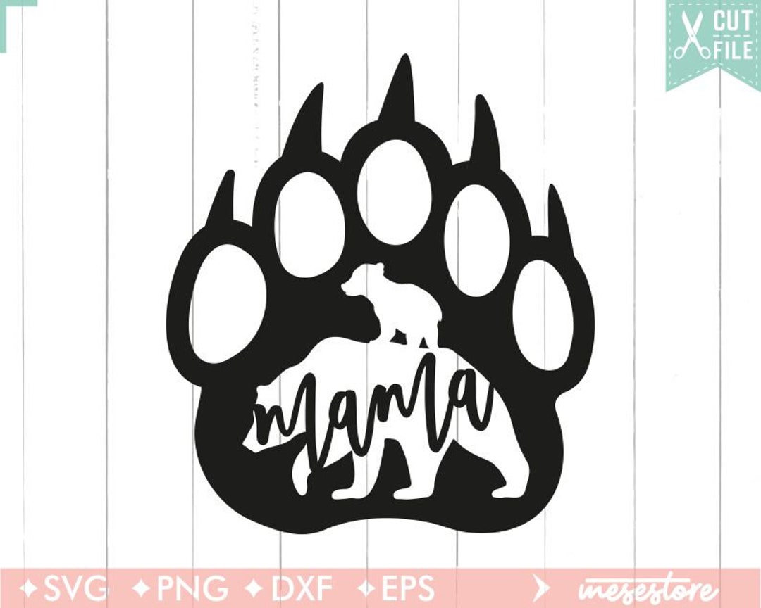 Grizzly Bear Claw Paw SVG, Bear Mama SVG, Grizzly Bear Paw Claw,vector ...