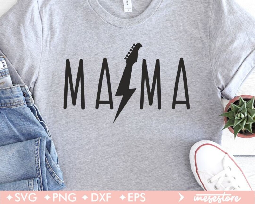 Mama Svg, Rocker Style Mama Svg, Mama Vibes Svg, Svg Dxf Eps Png Files ...