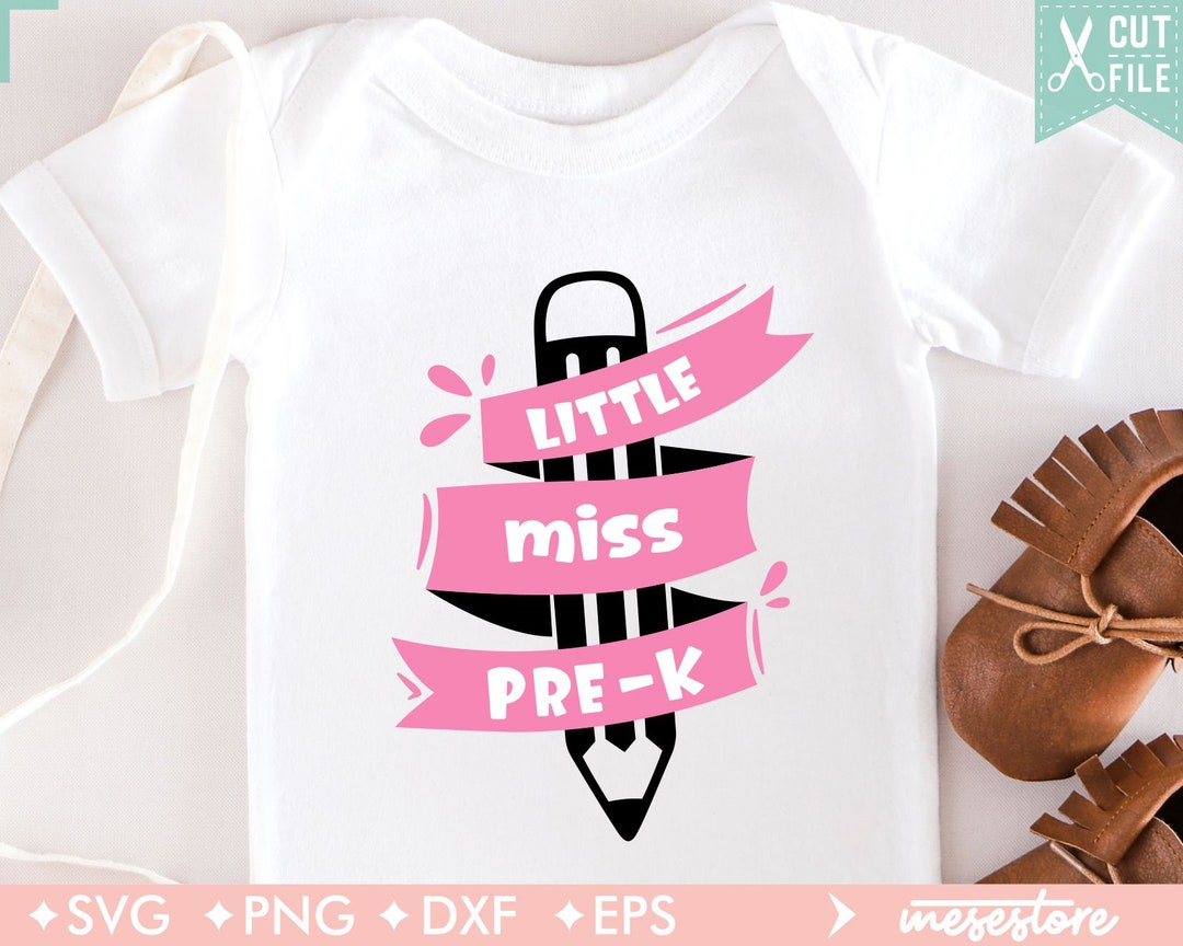 Little Miss Pre-k SVG, Hello Pre-k Svg, Back to School Shirt, First Day ...