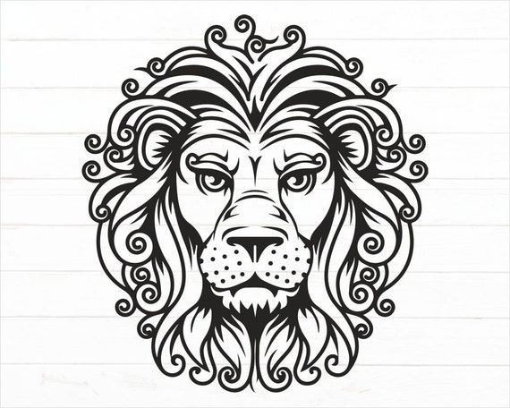 Lion SVG/ Lion DXF / Lion Head PNG / Printing Design Clipart | Etsy
