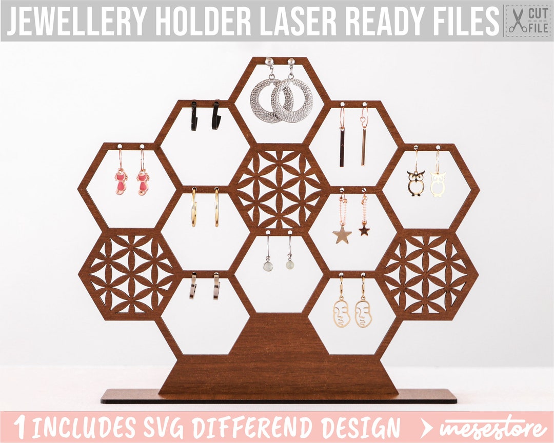 Jewellery Stand Laser Cut File, Laser Cut Files, Jewellery Holder ...