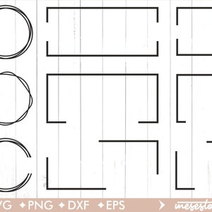 Square Split Frame Svg, Circle Split Frame SVG, Split Rectangle Svg ...
