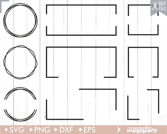 Square Split Frame Svg Circle Split Frame SVG Split | Etsy Canada