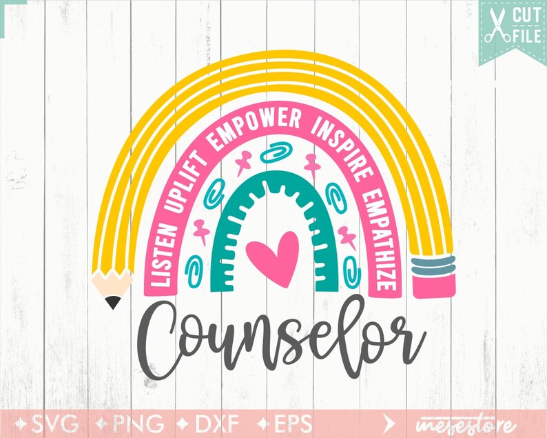 Counselor Rainbow Svg Svg Dxf Eps Png Files for Cutting - Etsy Canada