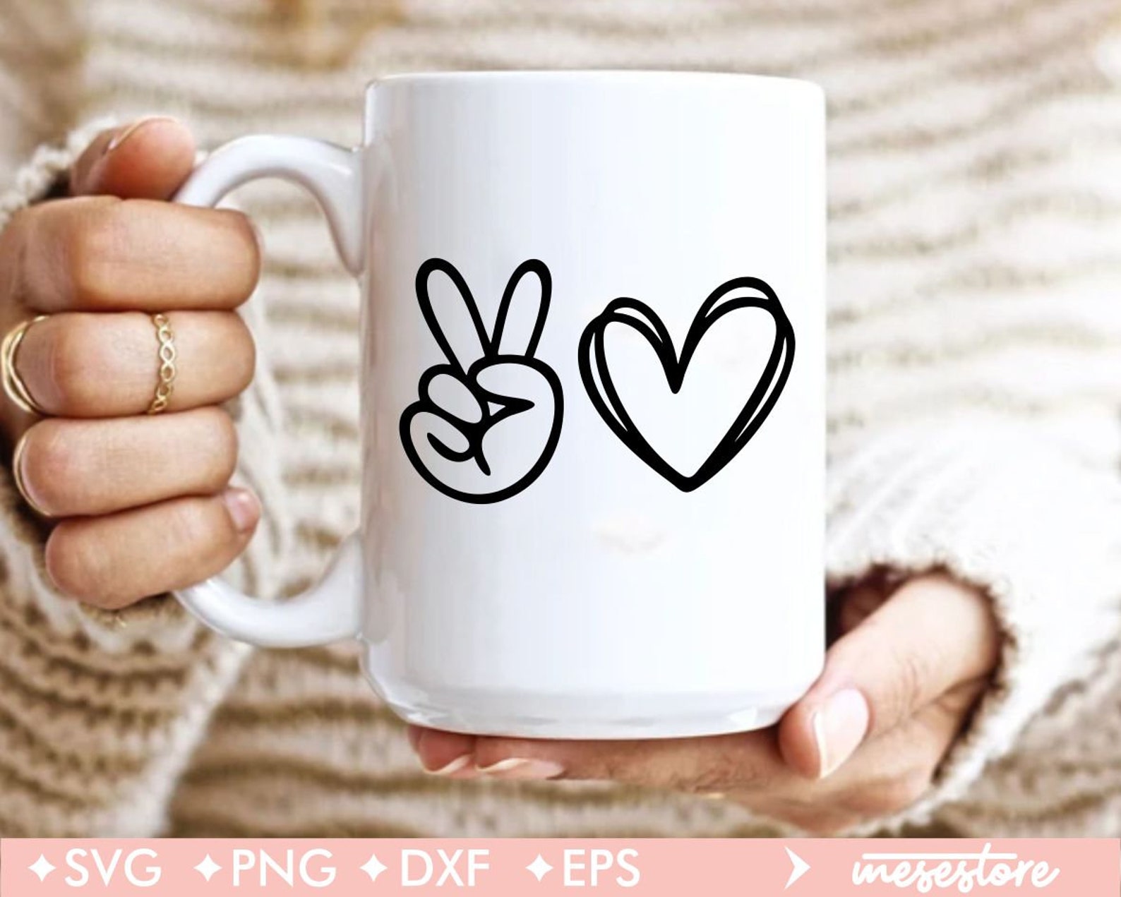 Peace and Love SVG File Peace Love Svg Peace Sign SVG Files - Etsy