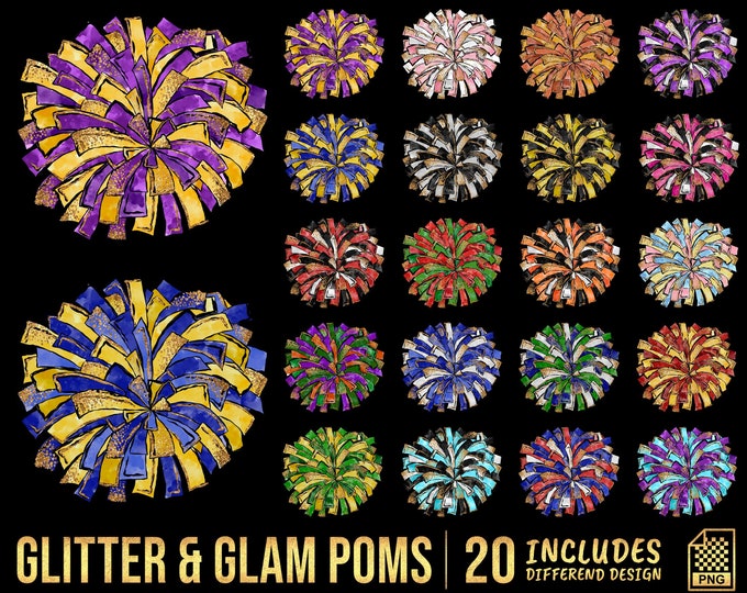 Pom Pom SVG Clipart - Team Colors – Pompom Svg Png - Cheerleading Svg ...