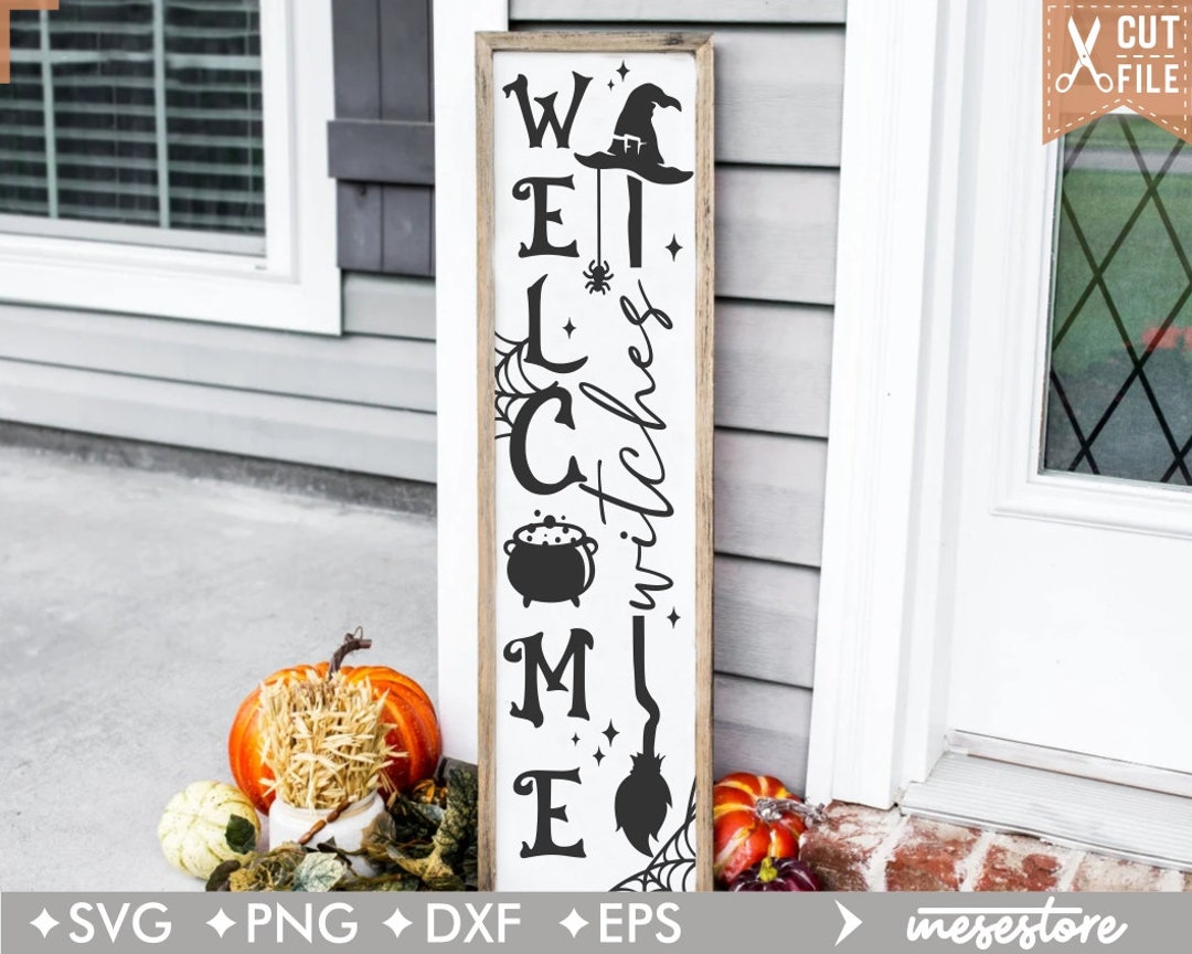 Halloween Porch Sign SVG, Halloween Porch Signs Svg, Halloween Tall ...