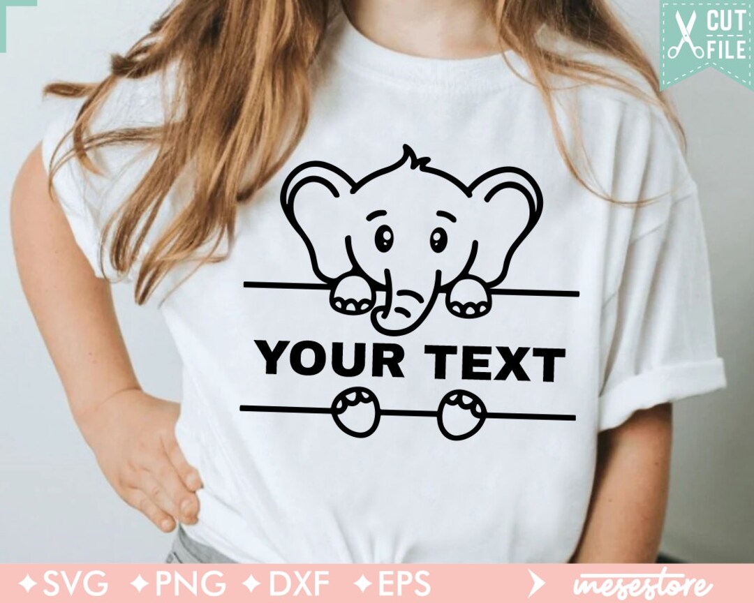 Split Elephant Svg, Nursery Svg, Laser Cut File, Elephant Keychain ...