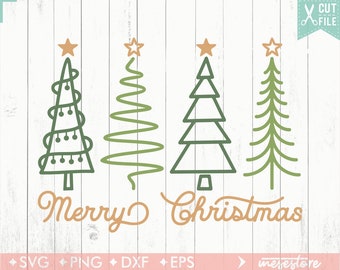 Christmas Tree Svg Svg Dxf Eps Png Files for Cutting Machines | Etsy