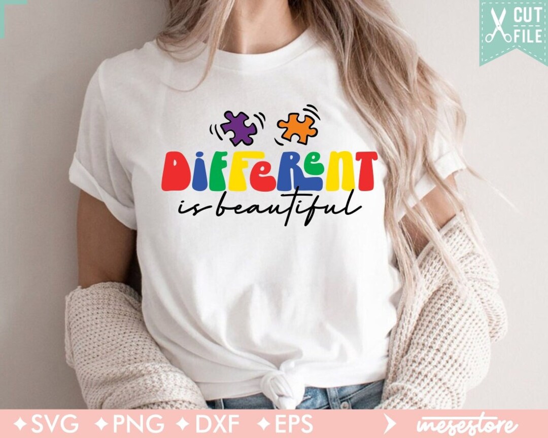 Autism Different is Beautiful Svg File, Autism Svg, Autism Awareness ...