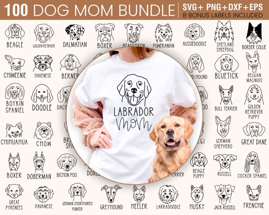 Hond moeder SVG, hond SVG bundel, hond SVG, geniet van 50% korting ...