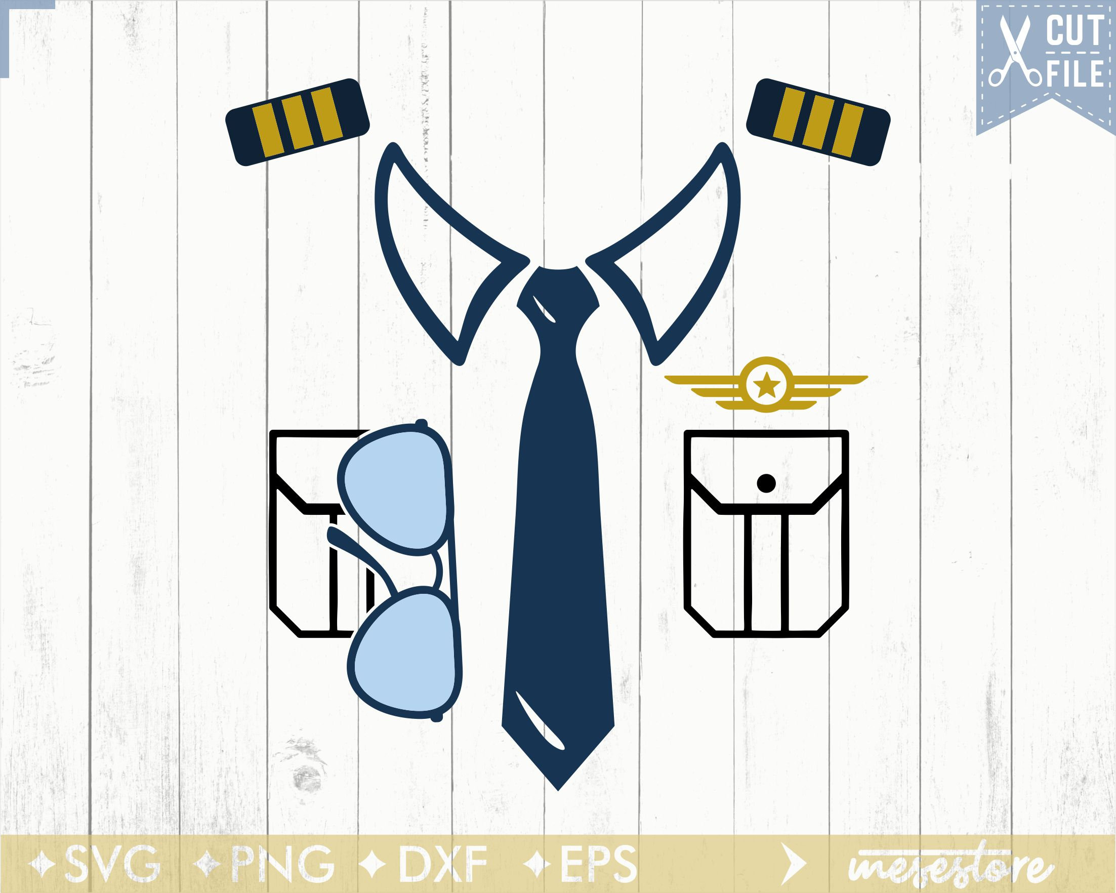 Pilot SVG Pilot Uniform Svg Pilot Costume Svg Svg Dxf Eps - Etsy Canada