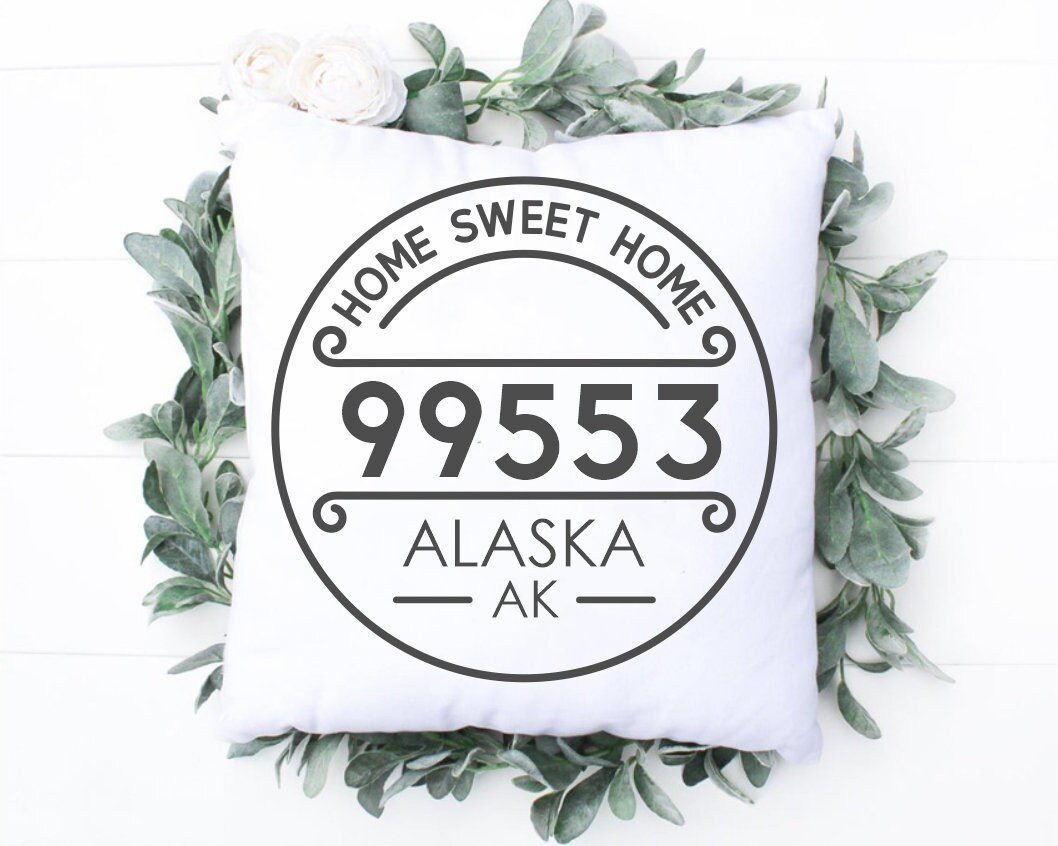 Zip Code Frame SVG Home Sweet Home Svg Round Home Cut File | Etsy