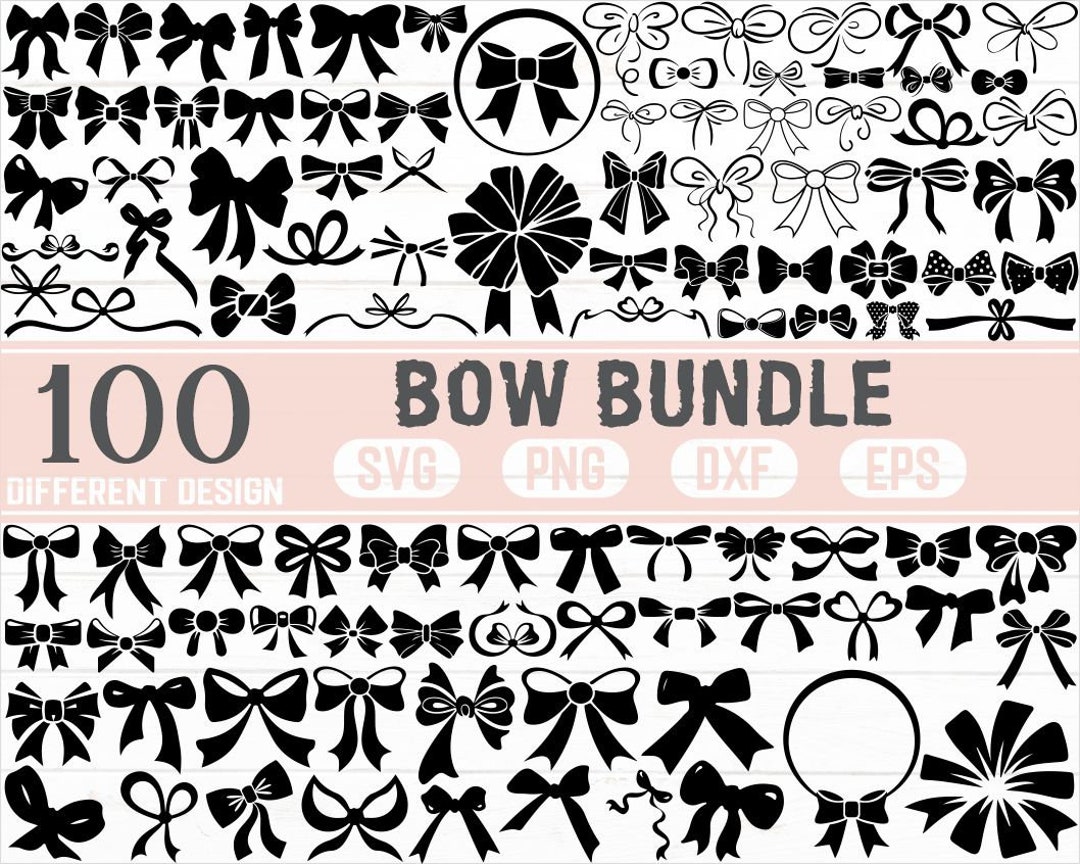 Bow SVG Bundle / Bow SVG / Bow Clipart / Bow Cut Files for Silhouette ...