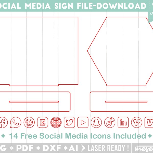 Social Media Sign - Etsy